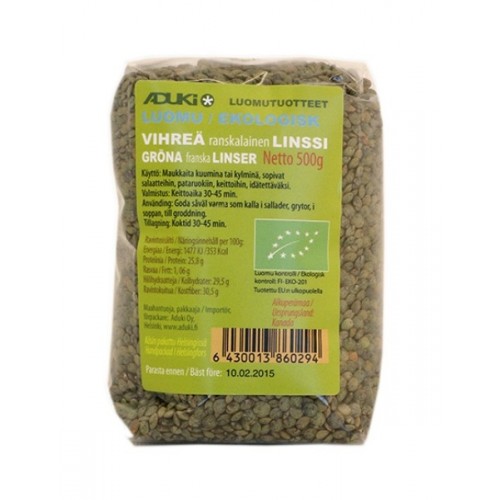 Pavut, linssit ja herneet : Ranskalainen vihreä linssi luomu ...